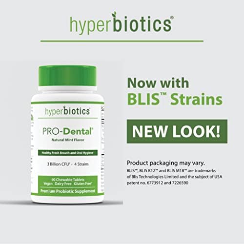 Hyperbiotics, PRO-Dental, Natural Mint 90 Chewable Tablets, 51% OFF
