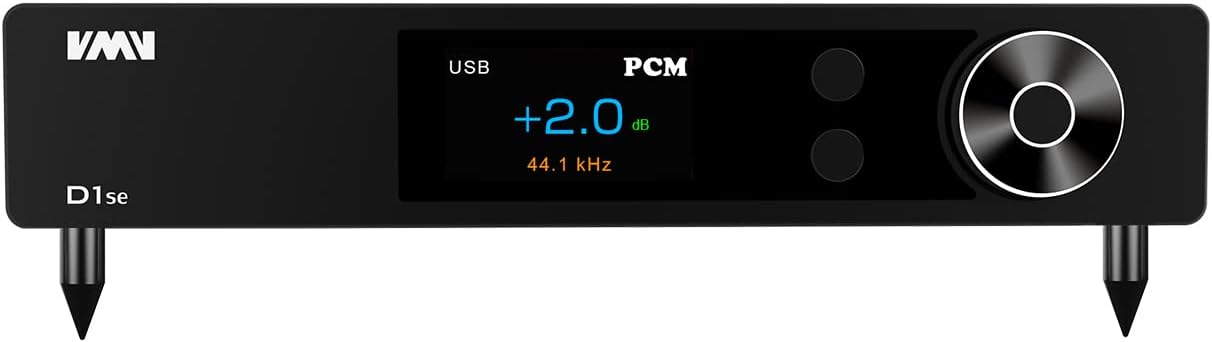 SMSL VMV D1se2 高分辨率 MQA-CD ES9039MSPRO 芯片 DSD512,768kHZ/32 位蓝牙 5.0 台式立体声解码器 USB/I²/光学输入,RCA/XLR ...