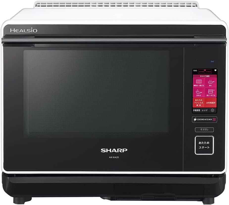 SHARP 夏普 Healsio系列 蒸汽烤箱微波炉 无线LAN功能 紧凑型 30升 双层烹调 AX-XA20-W 白色 : 亚马逊中国: 大家电