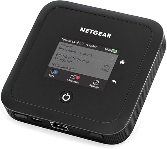 NETGEAR 5G 路由器，带 SIM 卡和 WiFi 6 | M5 WLAN 5G路由器手机|高达 4 GBit/s 的下载速度 ...
