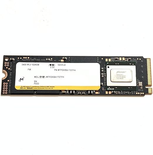 Micron 美光-Micron SSD 1TB 3400 M.2 2280 NVMe PCIe 4.0 Gen4 x4 ...