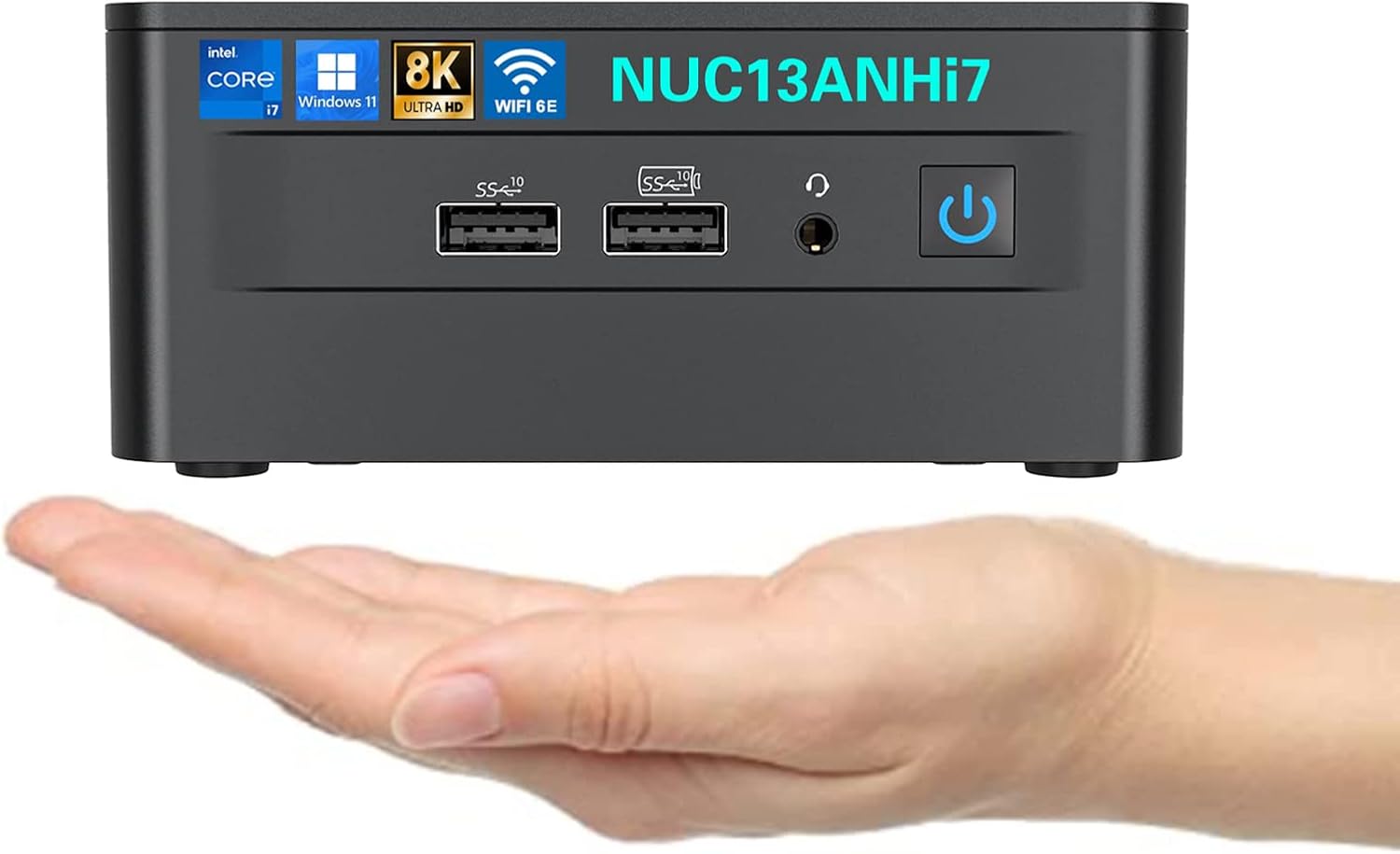 Reatan-Intel 英特尔 NUC13ANHI7 迷你电脑、家庭影院 PC、准系统、英特尔酷睿 i7-1360P 12 核、16 线程、高达 5 GHz Turbo、NVMe SSD ...