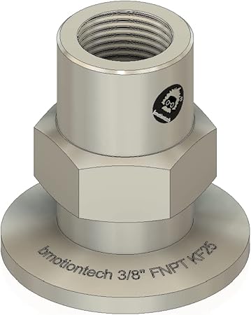 FNPT to KF25 法兰接头 (ISO-KF KF25 QF25 NW25) 美国 NPT 螺纹标准 (0.95 cm FNPT x ...