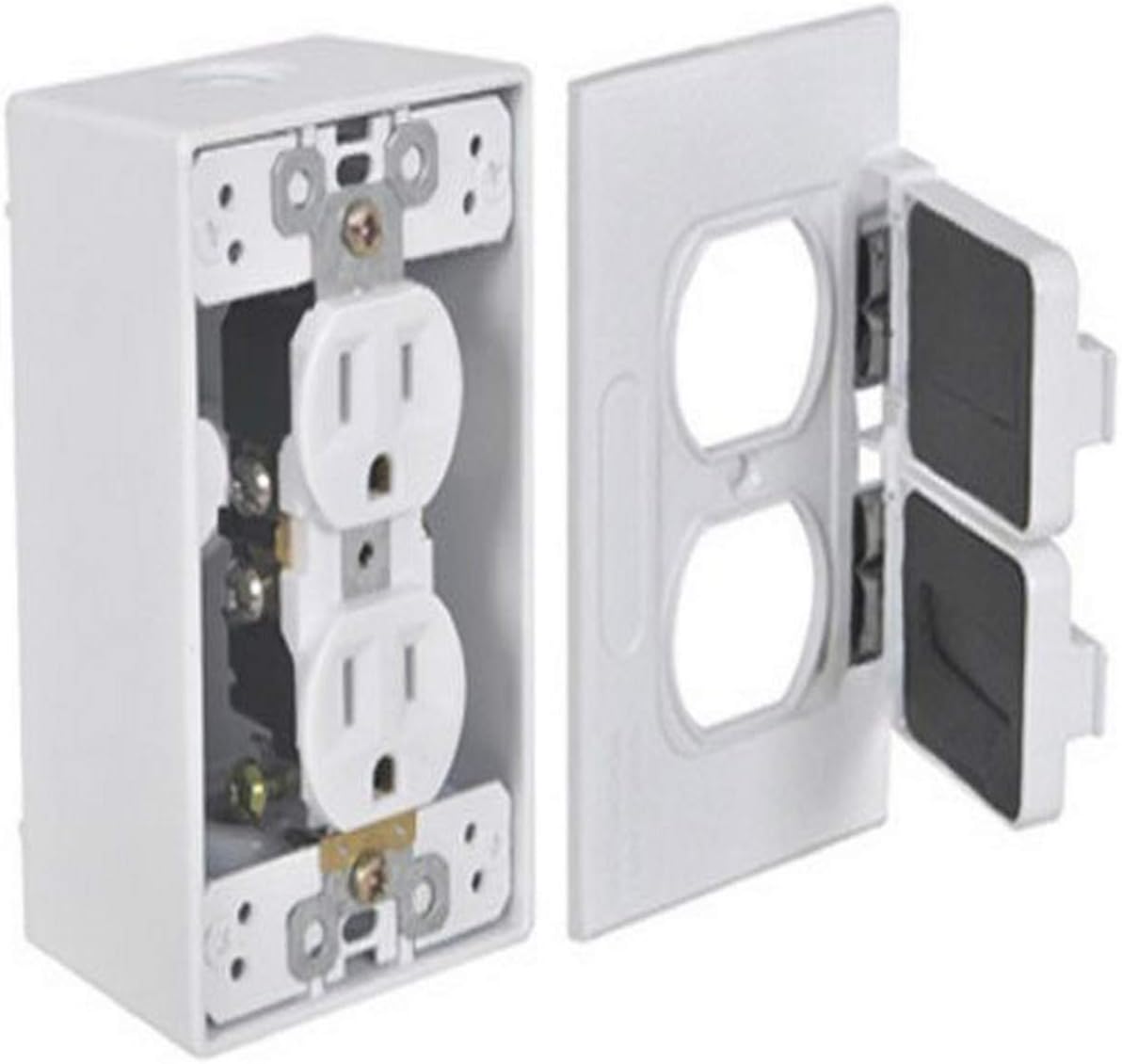 Master Electrician FCD35-W Duplex Outlet Kit Contains 15-Amp 125-volt ...