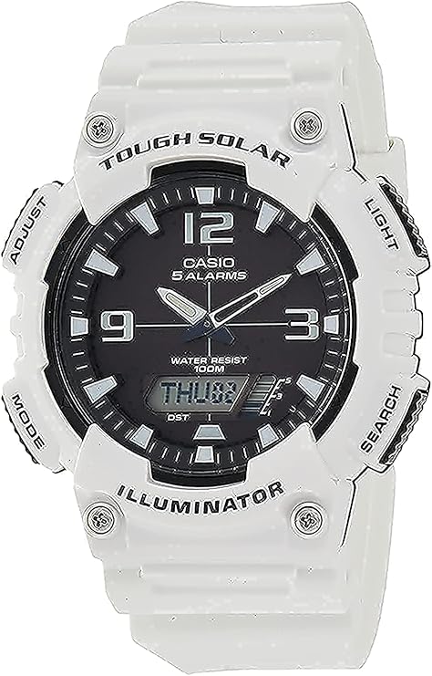 CASIO 卡西欧 日本品牌 5 ALARMS系列 电子男士手表 AQ-S810WC-7A : Casio: 亚马逊中国: 钟表