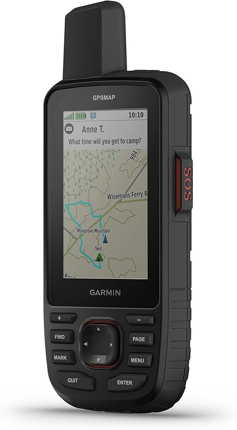 GARMIN 佳明 手持式GPS导航仪 北美地图 黑色/火红色 蓝牙 包含GPSMAP 67或GPSMAP 67i手持设备,A型转C型USB线 ...