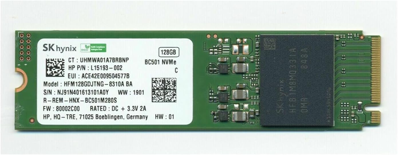 SK Hynix-SK hynix 128GB PCIe NVMe M.2 SSD 内置固态硬盘 HFM128GDJTNG-83A0A BA ...