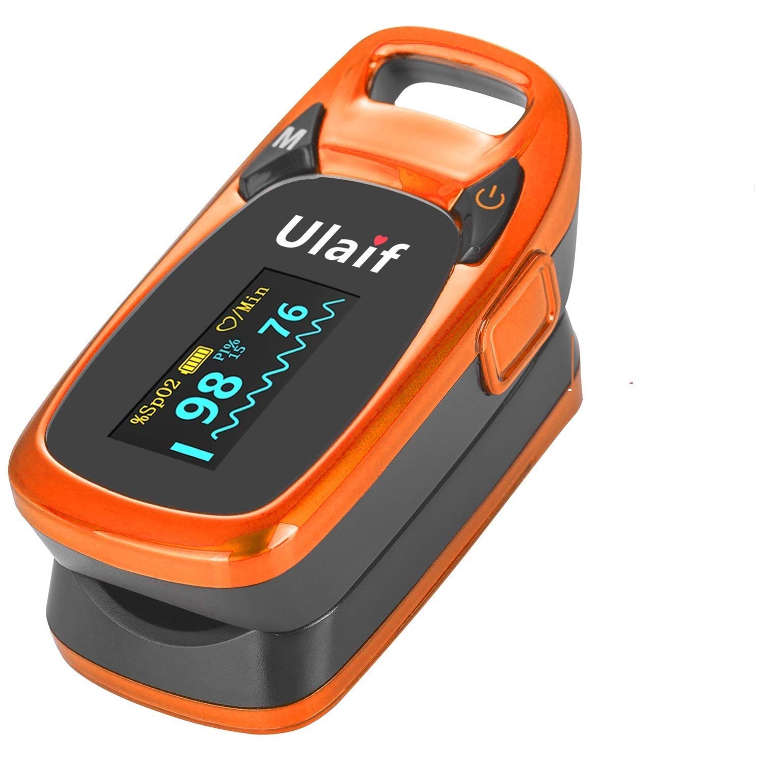 Ulaif 指尖脉搏血氧仪 OLED 便携式血氧仪血氧饱和度监测仪 SpO2 手指脉搏血氧仪读数，带手提箱挂绳和电池 : 亚马逊中国: 健康和家居用品