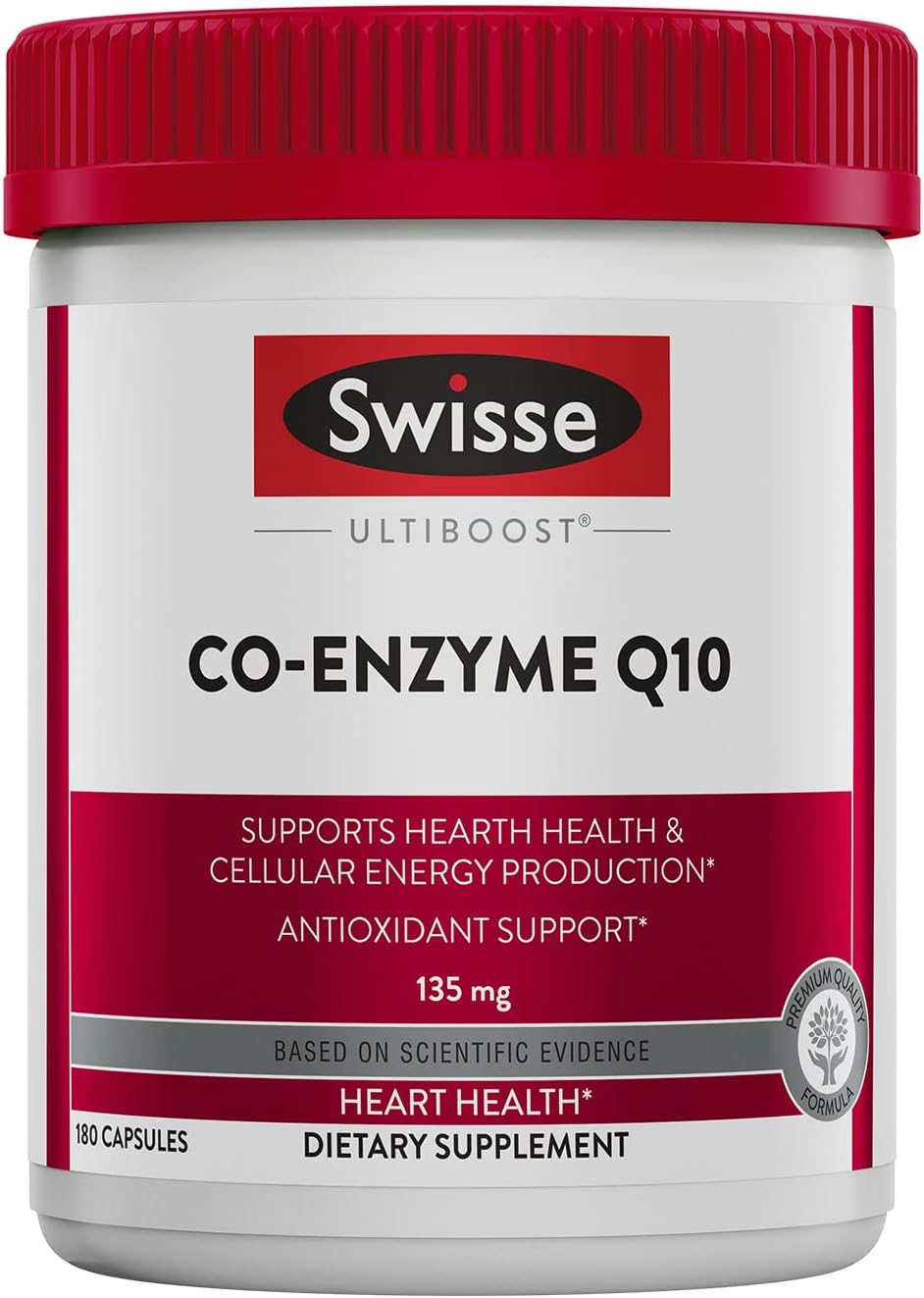 Swisse 斯维诗 Ultiboost CoQ10 辅酶 Q10 胶囊，***补剂，135 mg 180粒 : 亚马逊中国: 个护健康