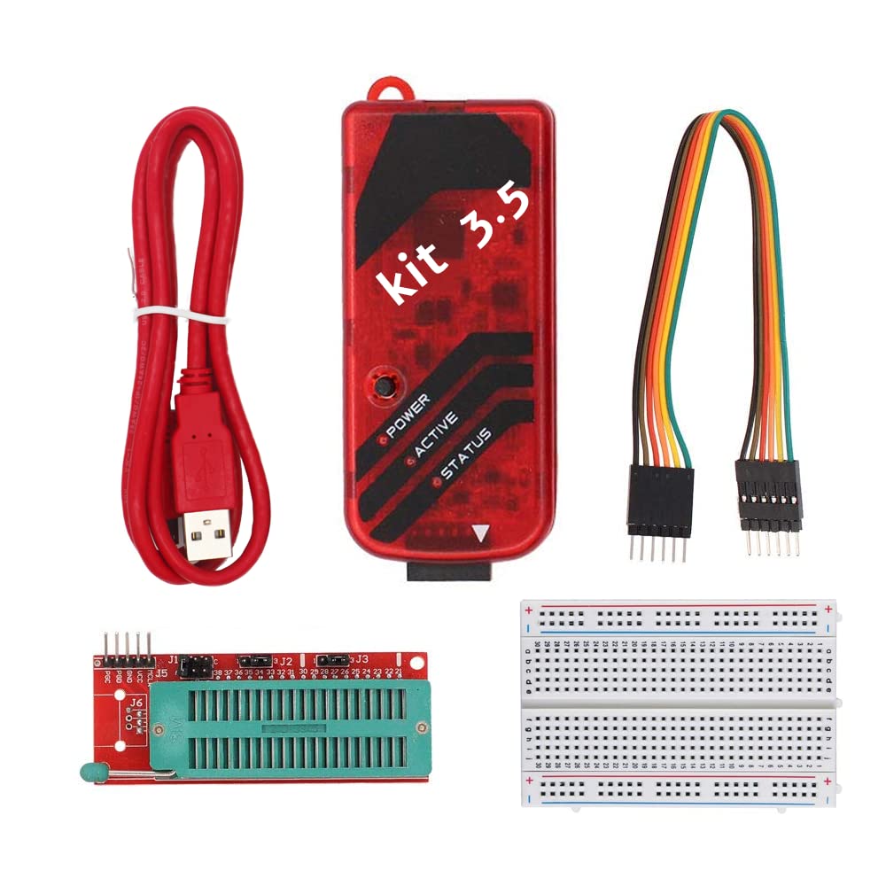Sinkr PIC 编程套件 PICKIT3/3.5 兼容 PIC 微控制器编程器和 Ciruit 调试器,几乎带 ICSP 接口的 PIC MCU 支持 MPLAB IDE (PICKIT3 ...