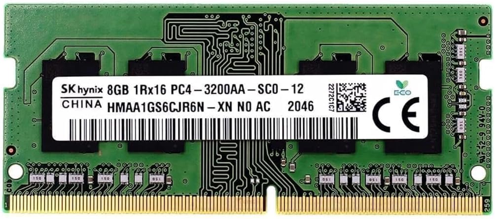 SK Hynix 8GB SODIMM DDR4 3200 PC4 1Rx16 HMAA1GS6CJR6N-XN SO-DIMM 笔记本电脑 ...