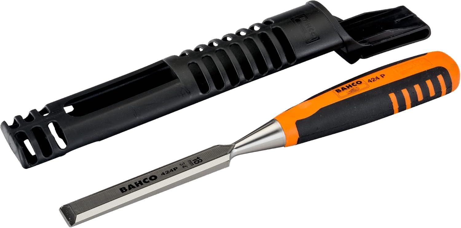Bahco 424P-10 B/E Chisel 10MM Silver/Orange/Black 38MM 424P-38 【Bahco 百 ...