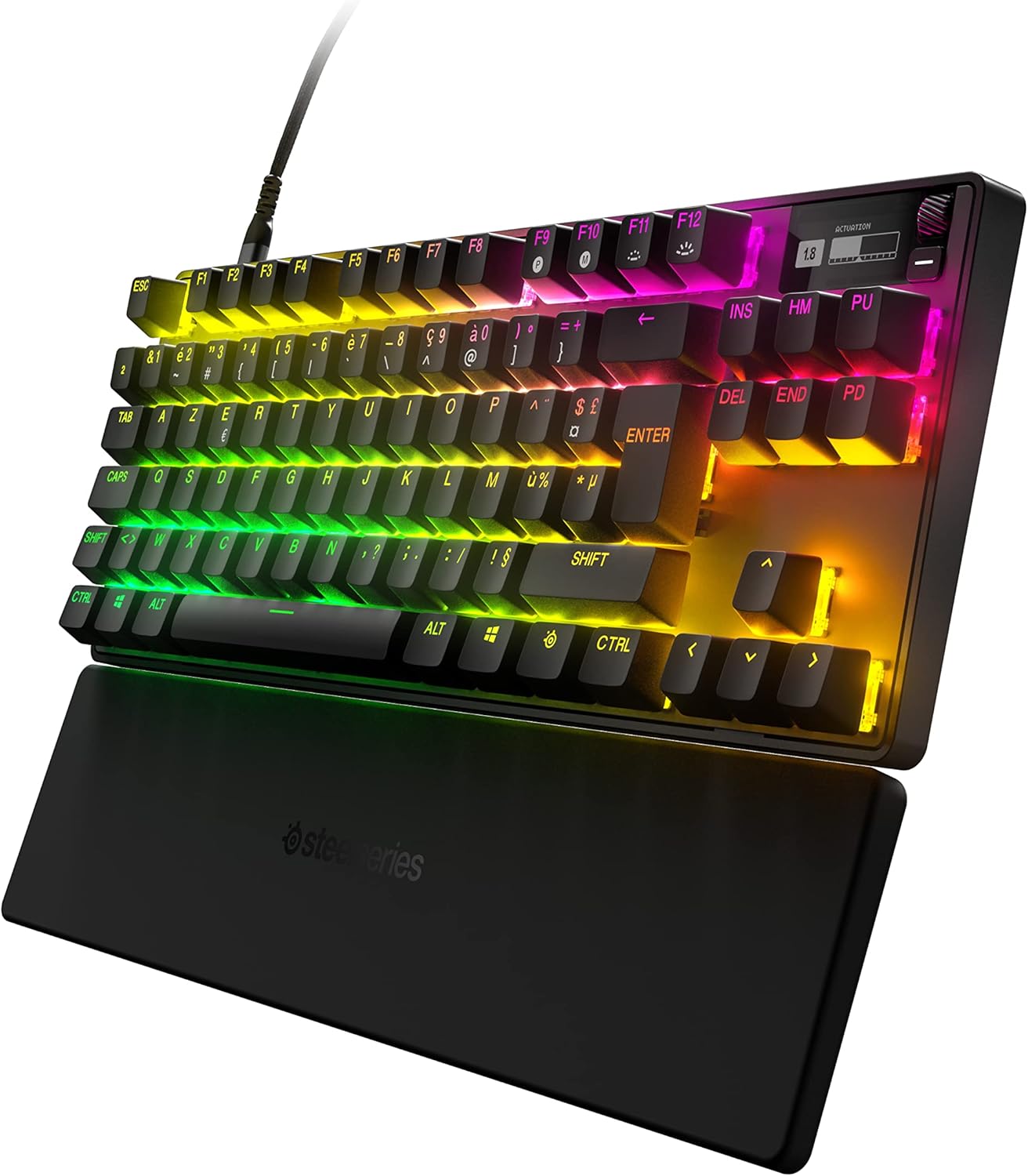 SteelSeries Apex Pro TKL (2023) – 机械游戏键盘 – 世界上*快的键盘 – 可调节操作 – 电子竞技无键 – ...