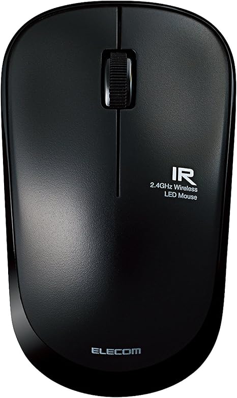 ELECOM Wireless IR LED Silent Mouse M size, silent switch, battery life 2.5 years Black M ...