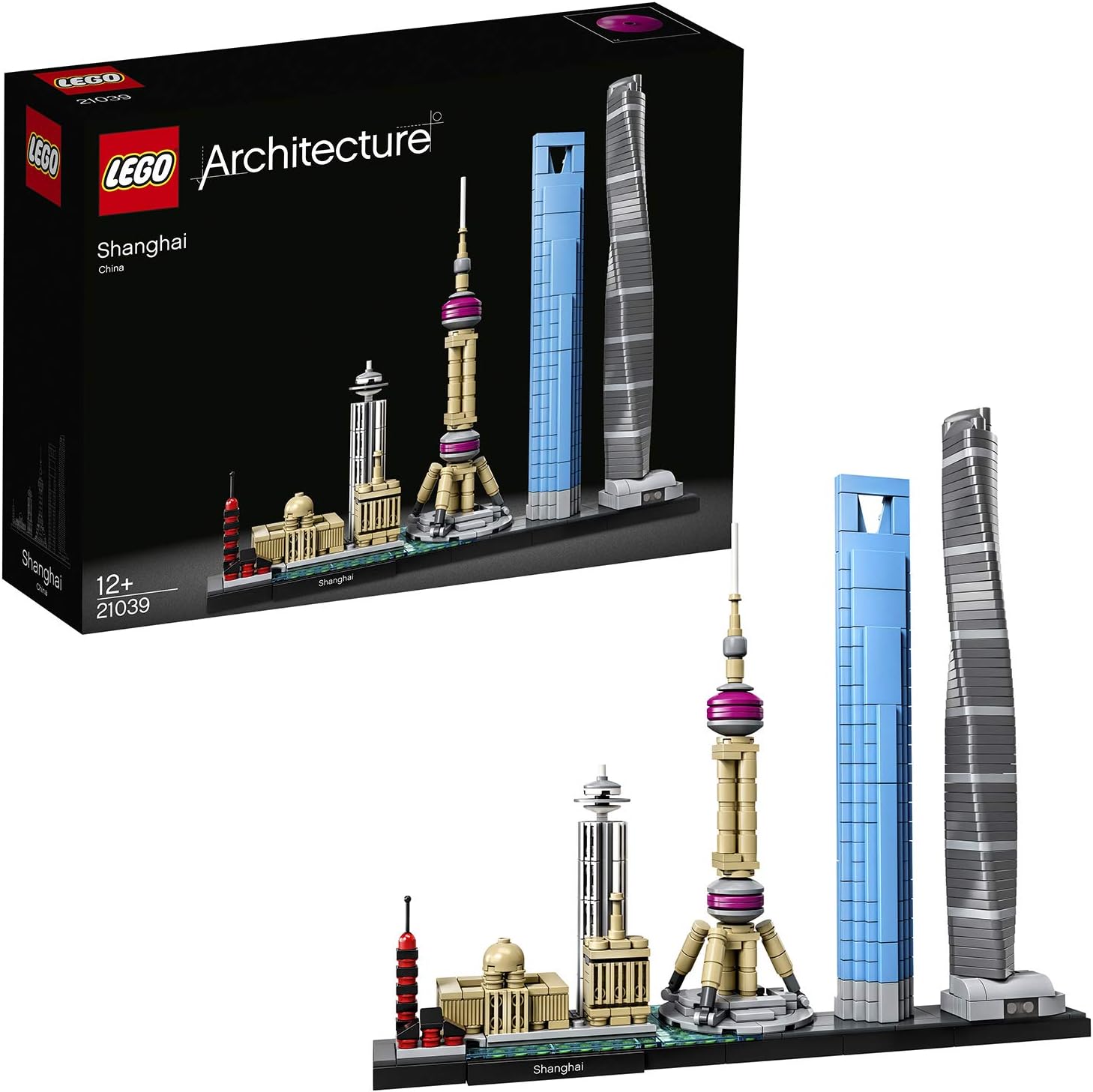 LEGO 乐高 玩具 上海模型建筑套装 带有上海塔和金融中心大厦 Skyline系列 建筑收藏礼品创意 : 亚马逊中国: 玩具