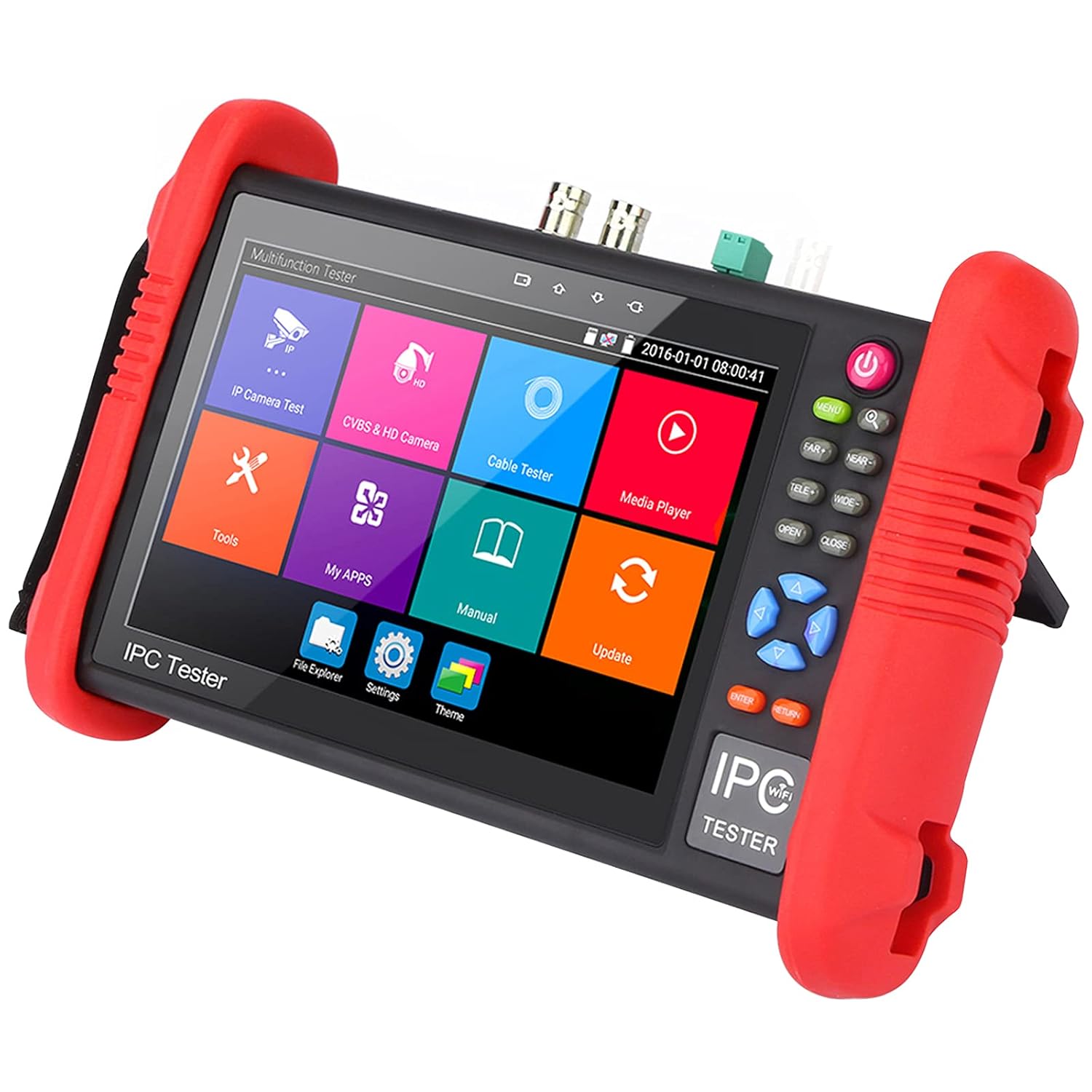 Electop *版 7 英寸 IPS 触摸屏 IP 摄像机测试仪,支持 AHD、TVI、CVI 和 CVBS 闭路电视测试仪*模拟测试仪,带 ...