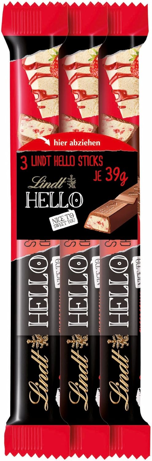 Lindt Hello Stick, Strawberry Cheesecake, C+C, 10er Pack (10 x 117 g ...