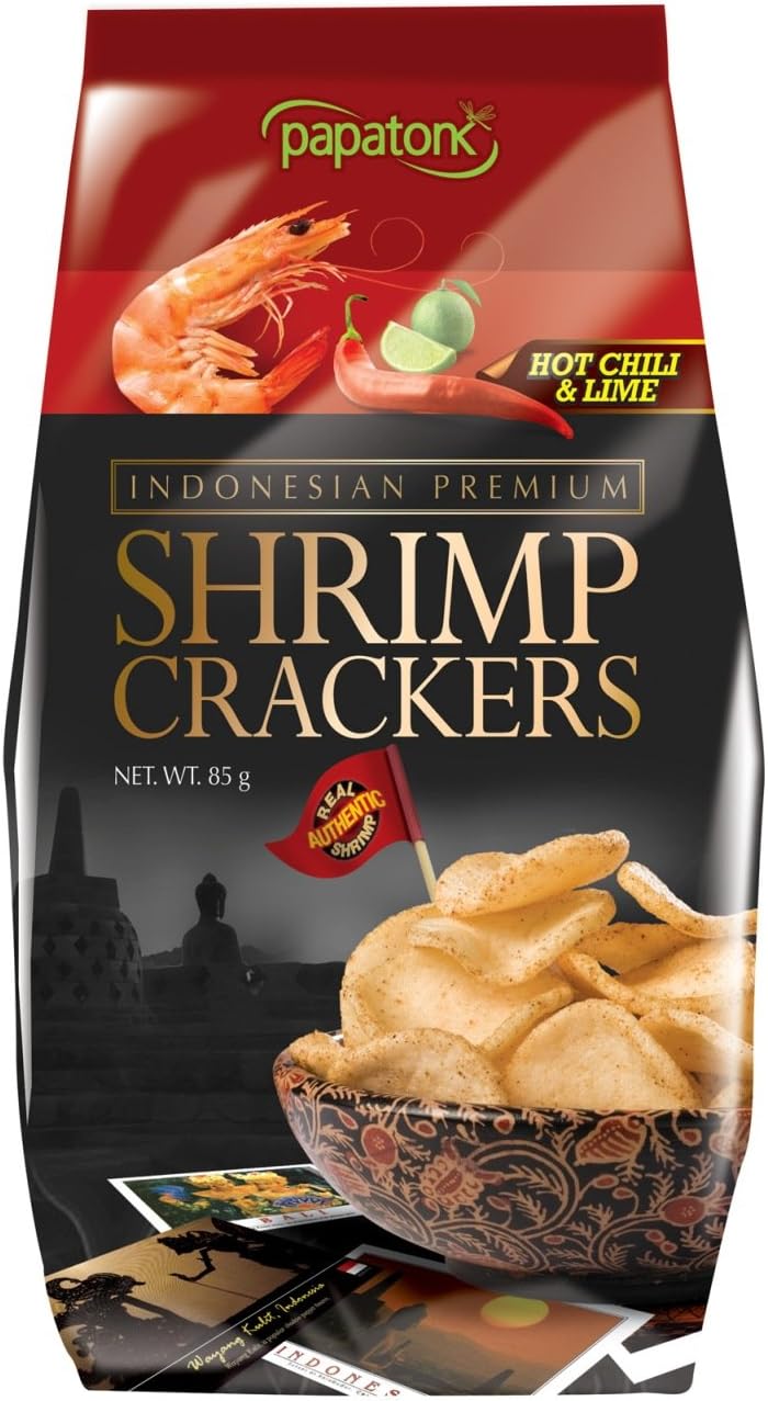 PAPATONK啪啪通 虾片冬荫功味85g*2 (印度尼西亚进口) : 亚马逊中国: 杂货