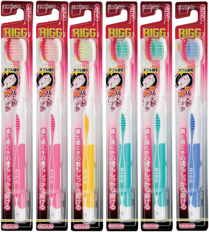 惠百施（EBISU）牙刷 普通牙刷 6支装（颜色随机） : 亚马逊中国: 健康和家居用品