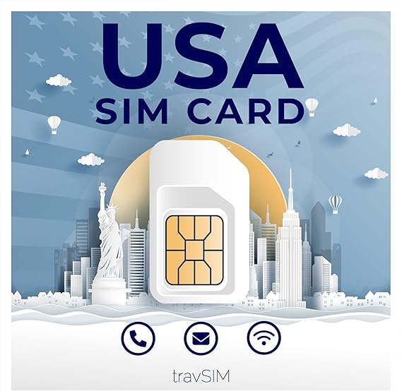 travSIM 预付费美国 SIM 卡 | 30GB 移动数据,4G/5G 速度。美国无限制通话和短信。美国 SIM 卡适用于 iOS 和 Android 设备。有效期为 14 天 ...