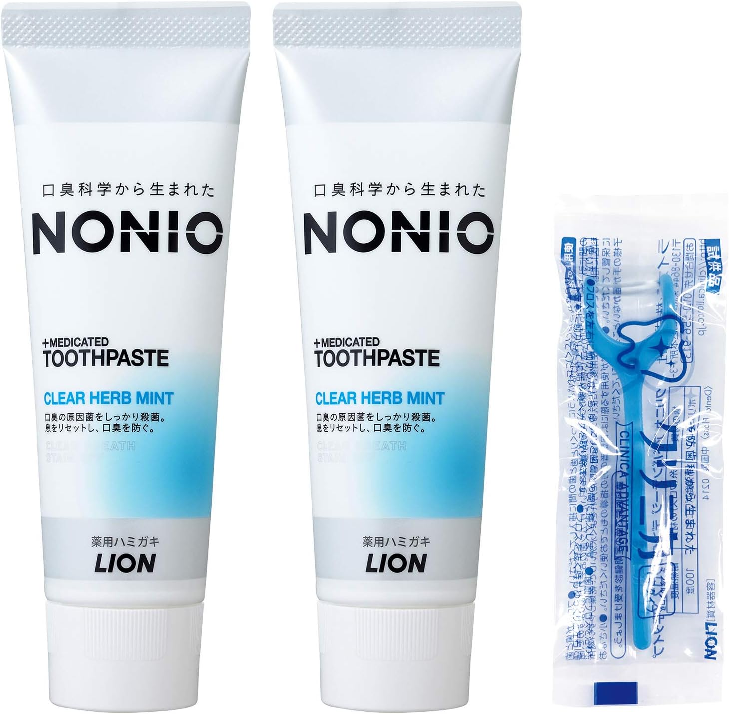 NONIO 牙膏 透明香草薄荷 牙膏套装 130克×2个+牙线 [准NONIO 牙膏 透明香草薄荷 牙膏套装 130克×2个+牙线 [***] 日亚限定 : 亚马逊中国: 美容和个人护理