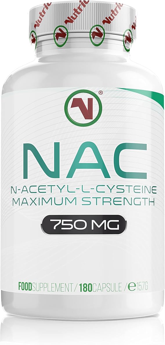 NAC 补充剂 750mg | 素食胶囊 | N-乙酰半胱氨酸氨基酸 - 高生物利用度 - 提供*稳定的左旋半胱氨酸形式-欧盟符合 ISO 和 ...