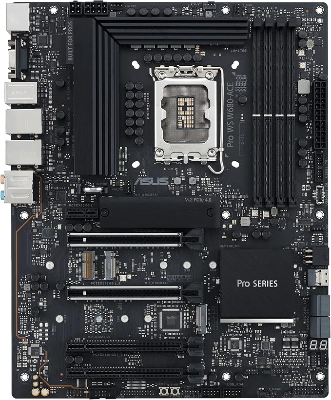 ASUS 华硕 Pro WS W680-ACE Intel W680 LGA 1700 ATX 工作站主板,2xPCIe 5.0x16 插槽 ...