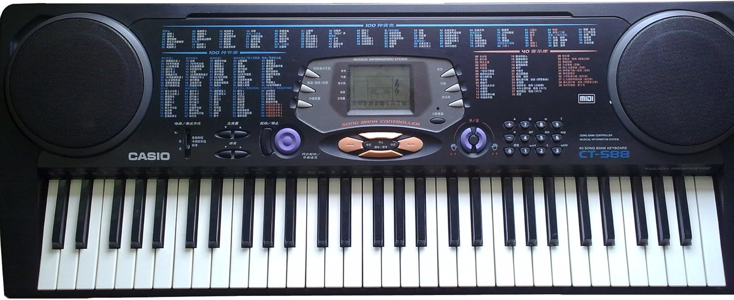 CASIO 卡西欧 CT-588电子琴 黑色 考级力度键盘 - 玩具和游戏 - 亚马逊中国