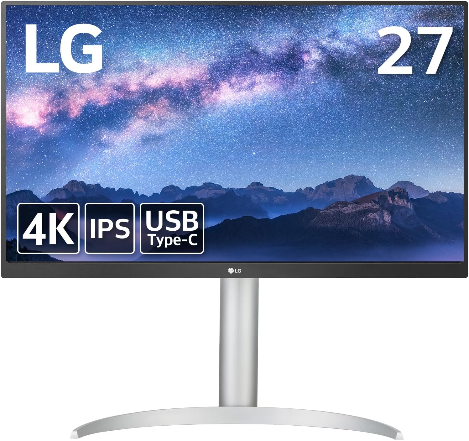 LG 显示器显示器 27UP550N-W 27英寸/4K/HDR/IPS/防眩光/USB Type-C、HDMI x 2 ...